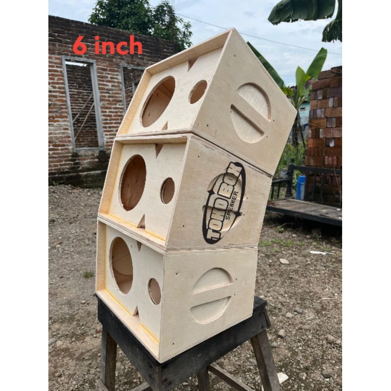 Jual BOX Speaker Line Array 6 inch Sudah diamplas halus | Shopee Indonesia