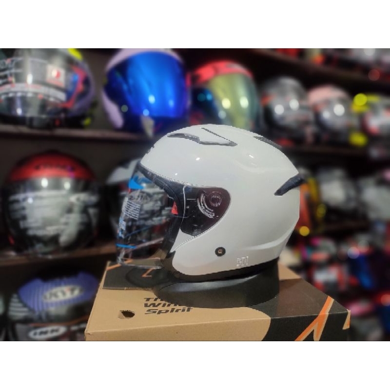 Jual MDS VOLTUS SOLID HELM OPEN FACE VISOR CLEAR | Shopee Indonesia