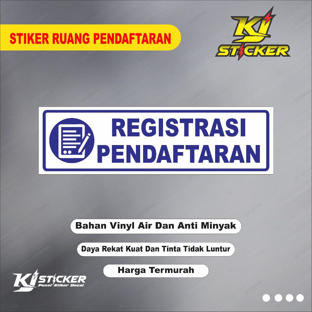 Jual Promo Stiker Ruang Registrasi / Stiker Pendaftaran / Registrasi ...