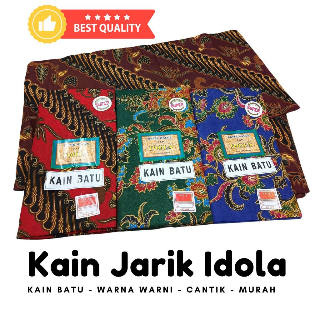 Jual Kain Jarik Batik Idola Super, Kain Batu Halus Warna Warni yang Elegan | Shopee Indonesia