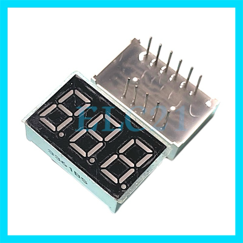 Jual SEVEN SEGMENT 7 Segment 3 DIGIT 0.36 INCH ANODA MERAH 7SEGMENT 3 ...