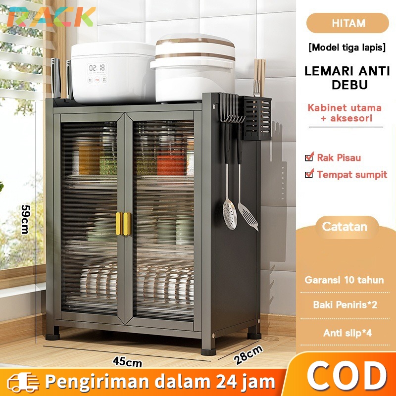 Jual Lemari Piring Stainless Steel dengan Rak Piring Laci Rak Piring ...