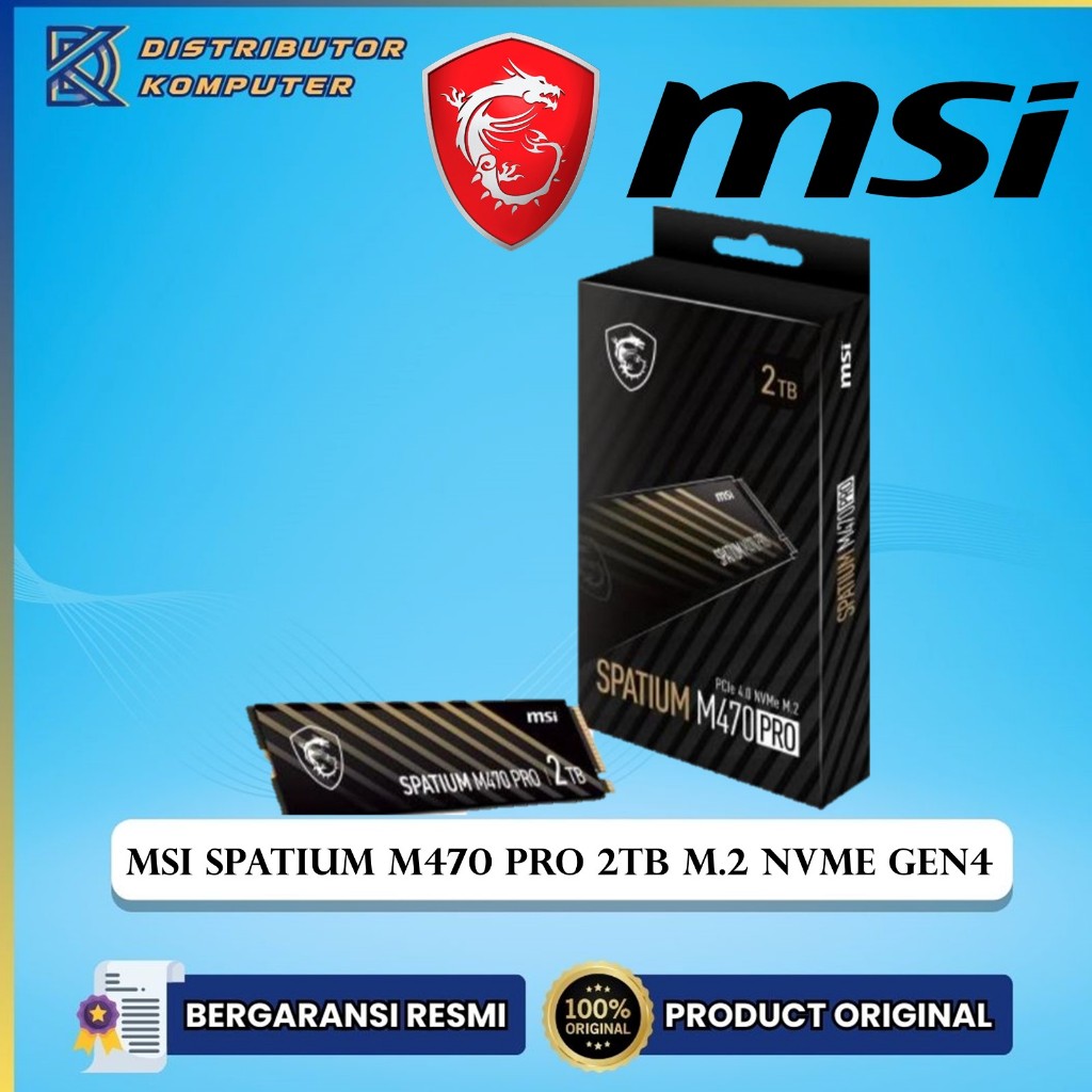 Jual MSI SSD SPATIUM M470 PRO 2TB SSD PCIE 4.0 GEN4 M.2 NVME | Shopee Indonesia