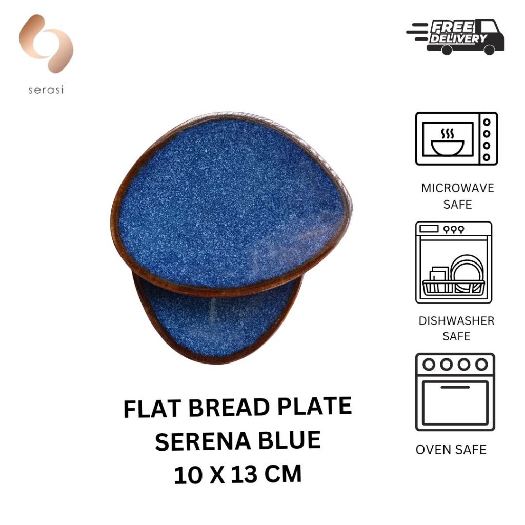 Jual SERASI SERENA BLUE FLAT BREAD PLATE - PIRING DATAR ROTI | Shopee ...