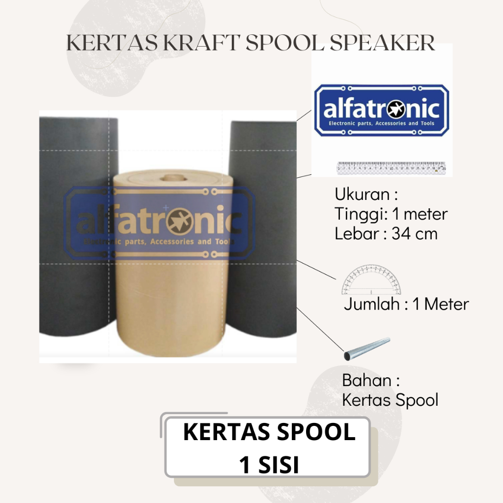Jual BAJU SPULL/ KERTAS KRAFT SPOOL SPEAKER 1 SISI LEM UNTUK VOICE COIL ...