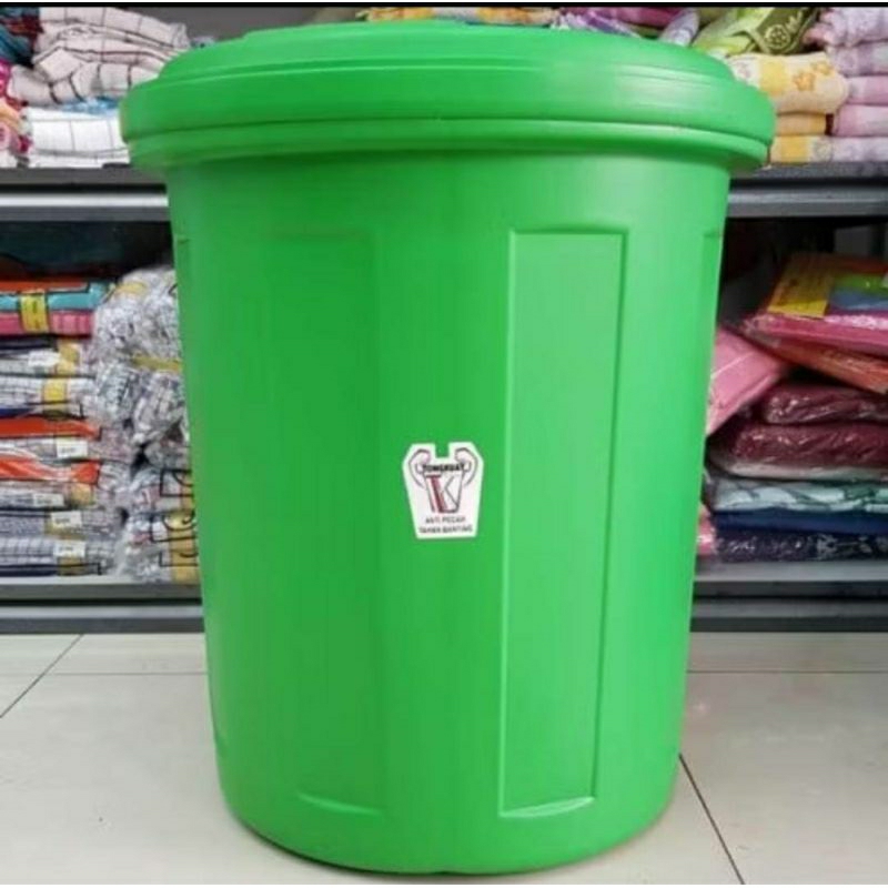 Jual Tong Kuat 80L Warna Hijau Biru Tong Air Tong Sampah Anti Pecah ...