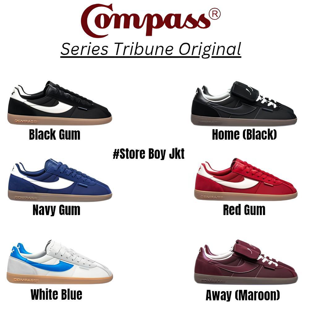 Jual Sepatu Compass Tribune Black Gum Home Away Black Maroon White Blue ...