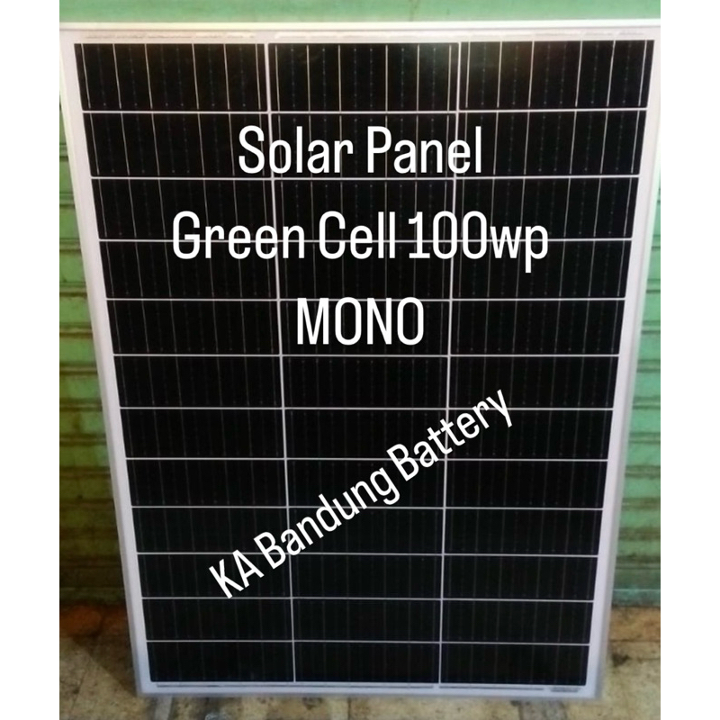 Jual PROMO solar panel surya green cell 12v 12 v 100wp 100 wp MONO ...