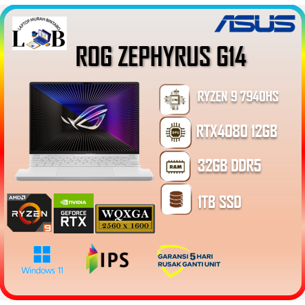 Jual Asus Rog Zephyrus G14 GA402XZ Animatrix Ryzen 9 7940HS RTX4080 ...