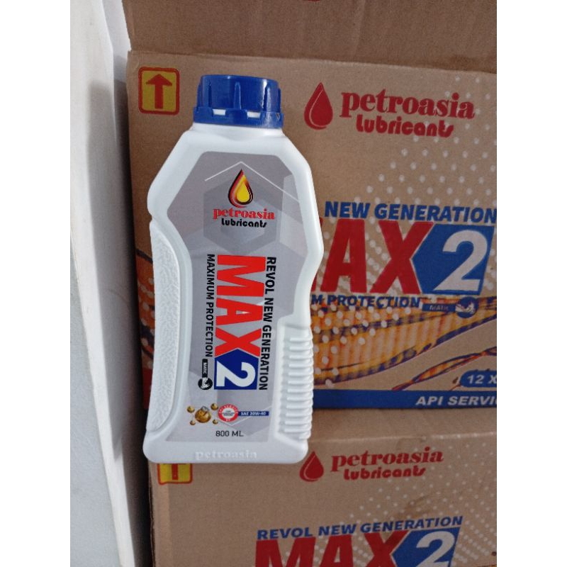 Jual OLI PERTOASIA MAX2 Matic 0,8 liter SAE 20W-40 / Oli mesin motor matic MAX2 0,8 liter ...