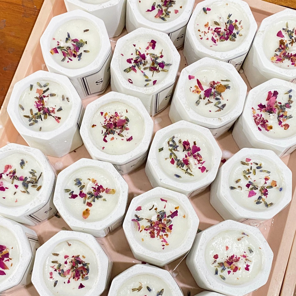 Jual SOUVENIR NATURAL CANDLE AESTHETIC | SCENTED CANDLE CONCRETE ...