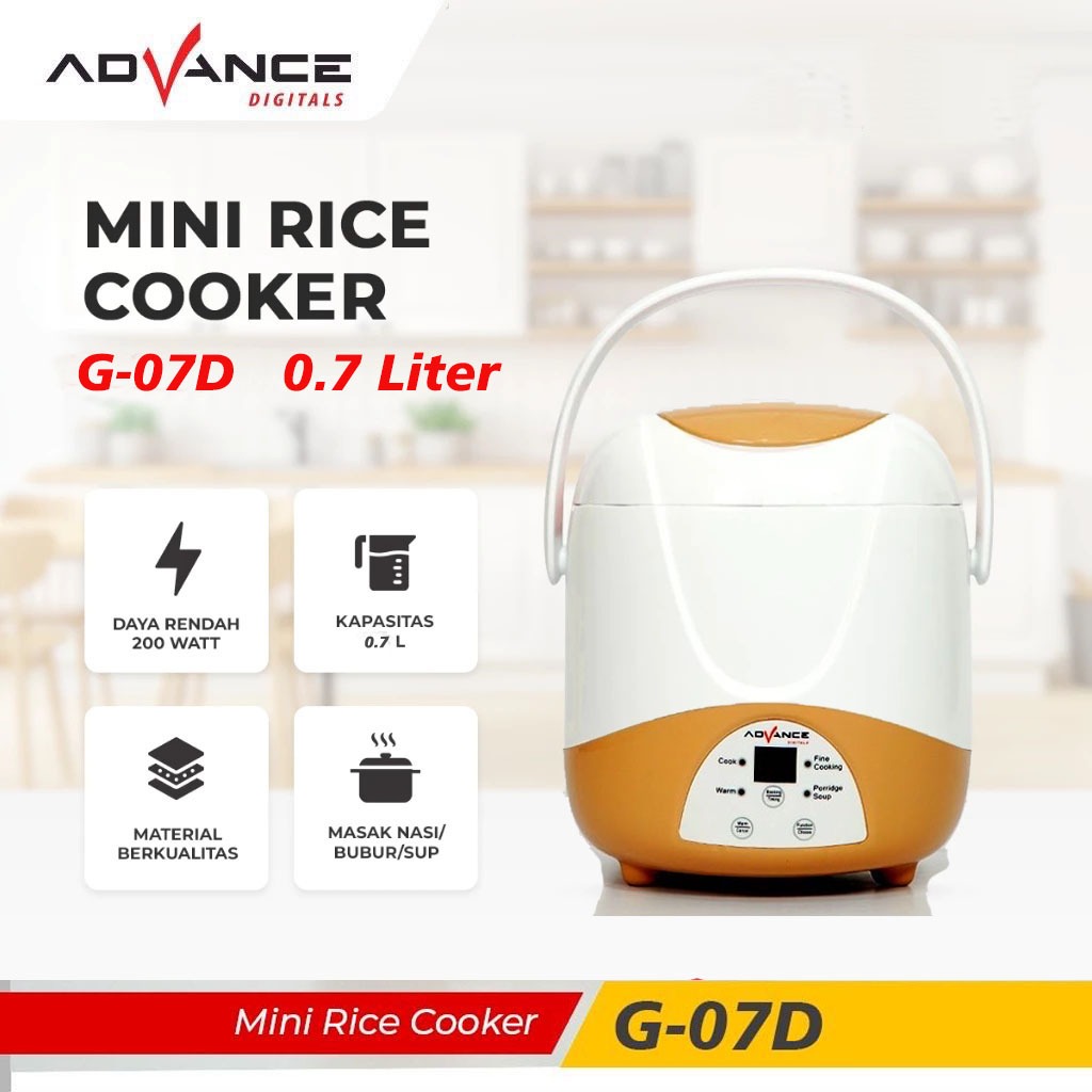 Jual Advance G-07D Mini Rice Cooker Multi Fungsi 3 in One Ukuran 0.7L ...