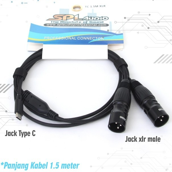 Jual Jack Hp Ke Mixer SPL Audio Jack Tipe C To Canon XLR 1.5 Meter ...