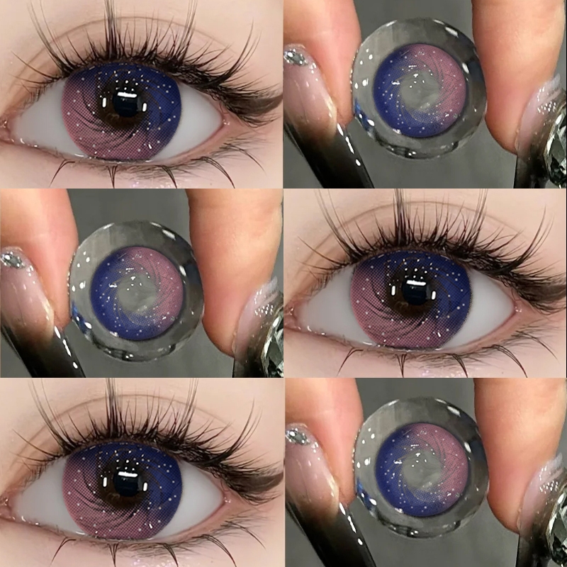 Jual 【COD】softlens soflen 1 pasang lensa kontak warna GALAXY seri ...