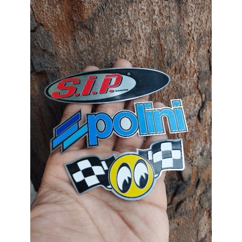 Jual EMBLEM SIP POLLINI MOON EYE VESPA CASTOM | Shopee Indonesia