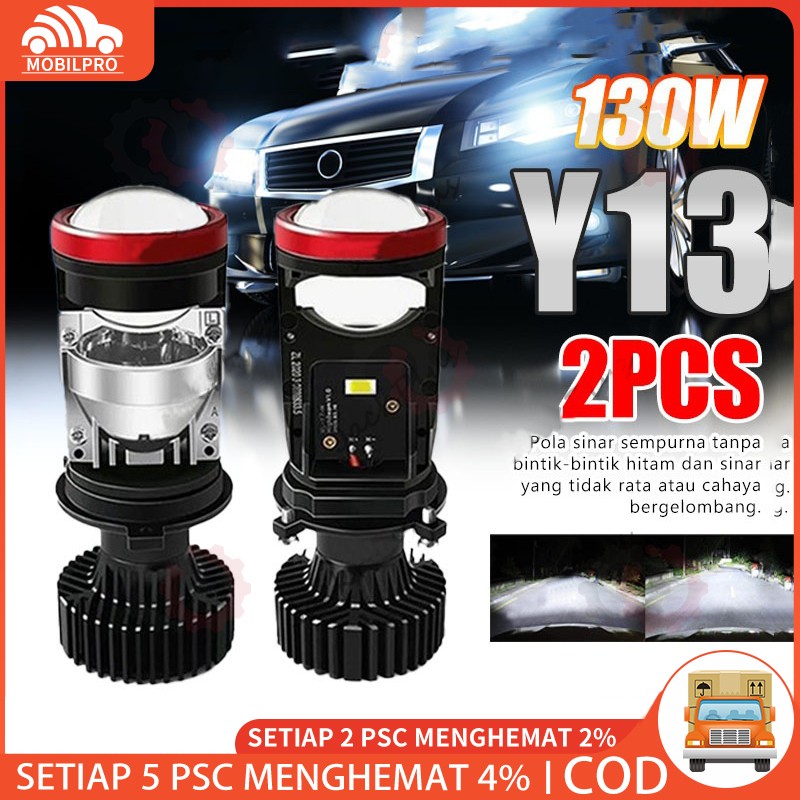 Jual Lampu LED Mobil Super Terang Lampu Motor 2PCS Mini Projie Y13 6000K / 38000LM Balok Lampu ...