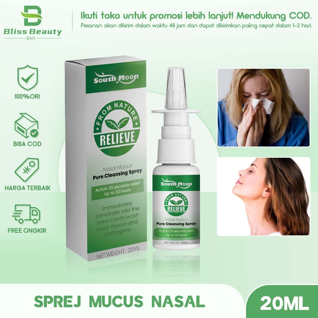 Jual South Moon Herbal Nose Spray Relieve Nasal Congestion Runny Nose ...