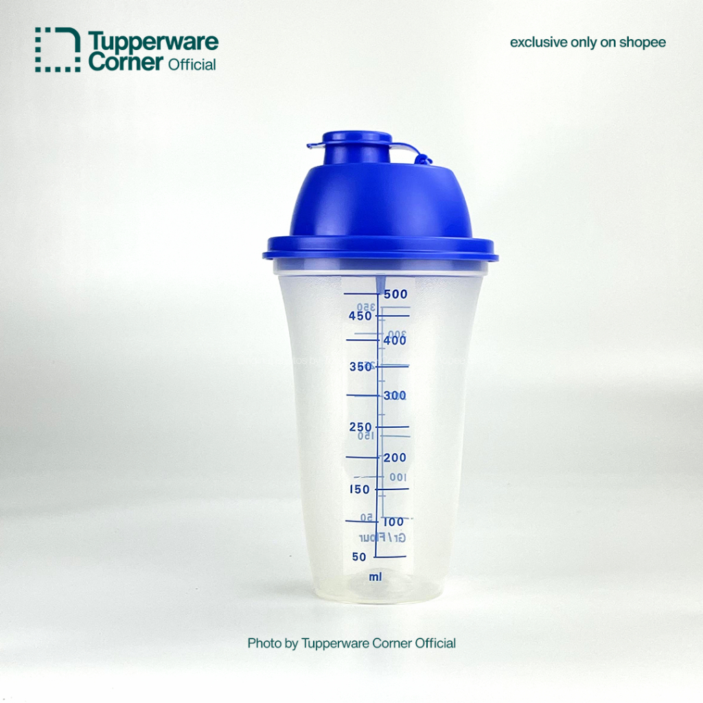 Jual Tupperware QUICK SHAKE 500ML Warna Biru Baret Samar | Shopee Indonesia