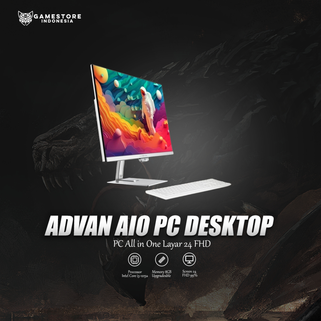 Jual Advan All in One PC Desktop AIO Layar 24" FHD (Intel i3-1215U ...