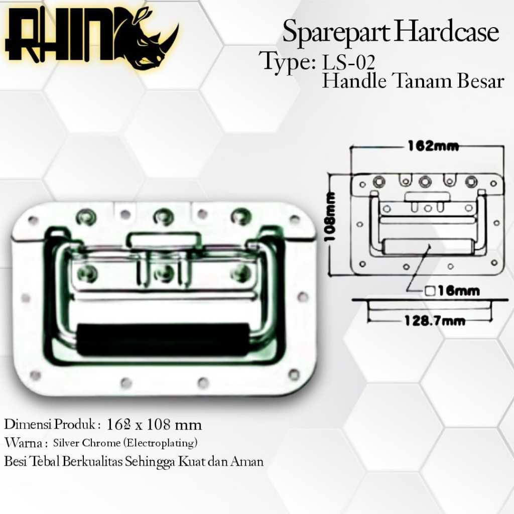 Jual HANDLE BOBOK BOX HARDCASE BESAR BESI SILVER HANDLE BOBOK AKSESORIS ...