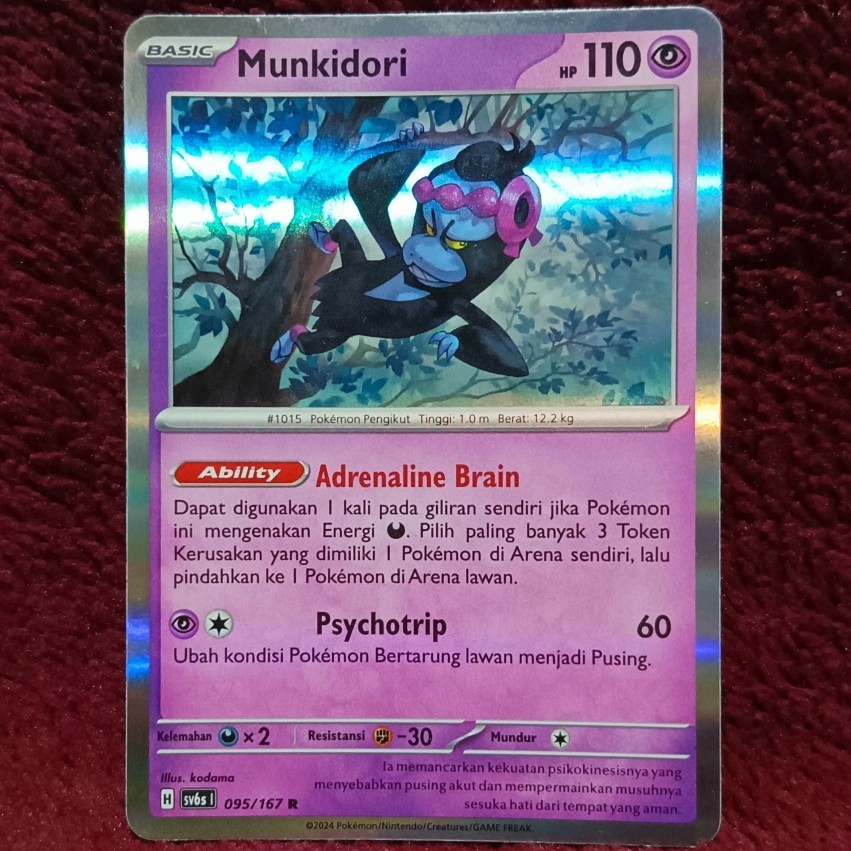 Jual Munkidori sv6s 095/167 - Pokemon TCG Indonesia foil holo | Shopee Indonesia