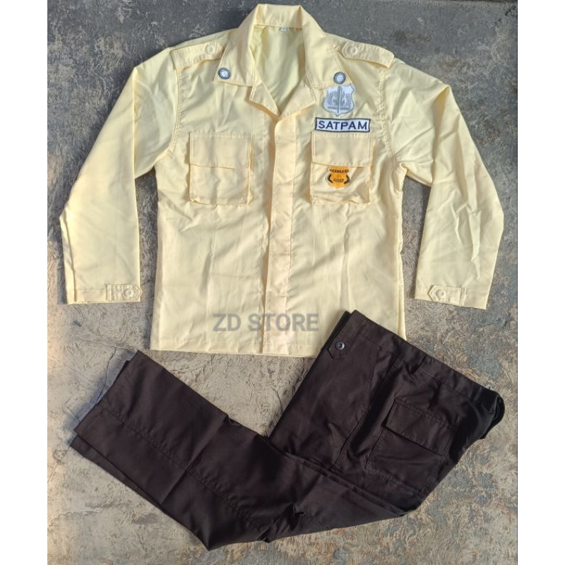 Jual Seragam PDL Satpam Cream/Seragam Satpam Terbaru | Shopee Indonesia