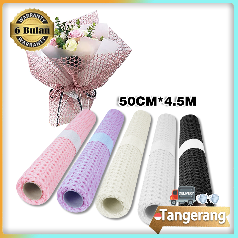 Jual Flower Mesh Jaring 50cm X 4,5 Meter Flower Wrap Model Korean ...