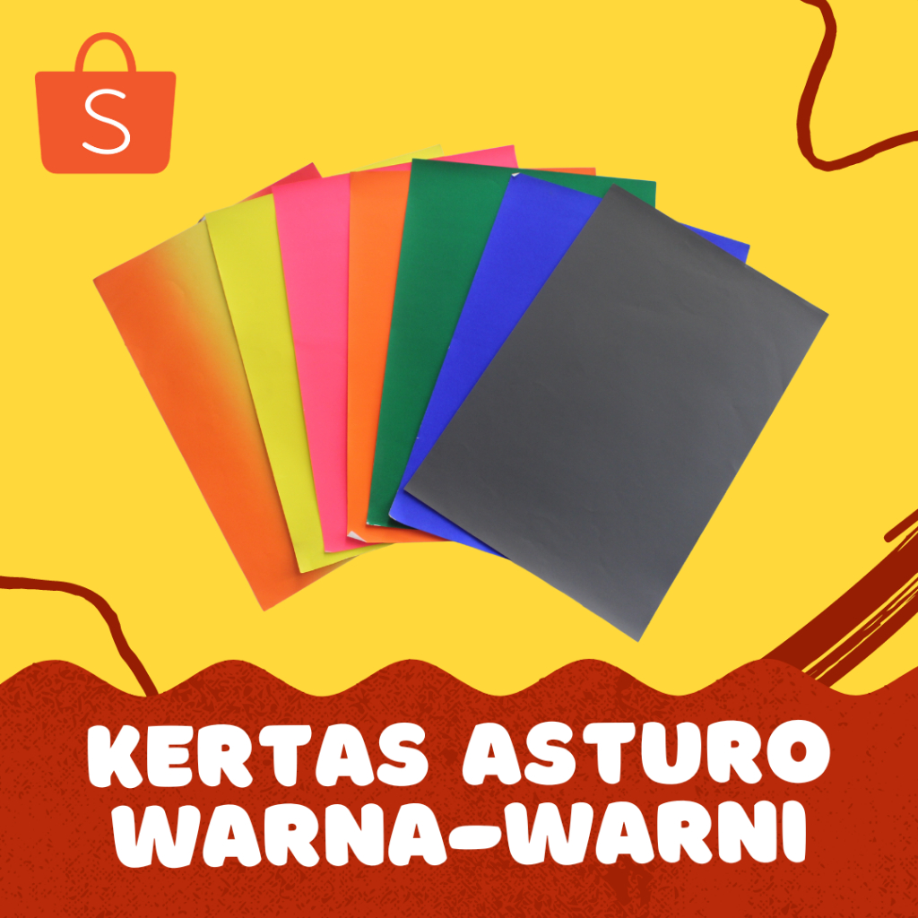 Jual Kertas Asturo Art Paper Gradasi & Warna Merah, Kuning, Orange ...