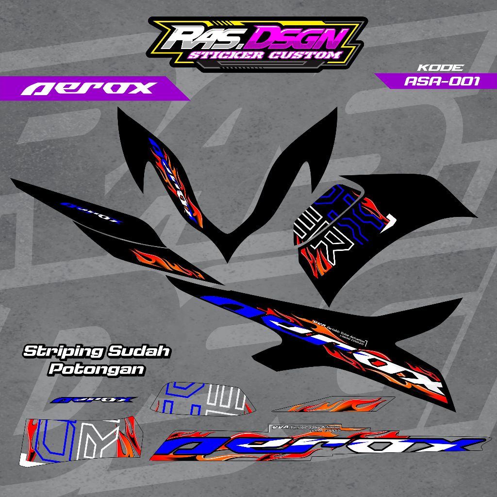 Jual Striping Lis Sticker Aerox 155 Transparan STRIPING AEROX NEW 155 ...