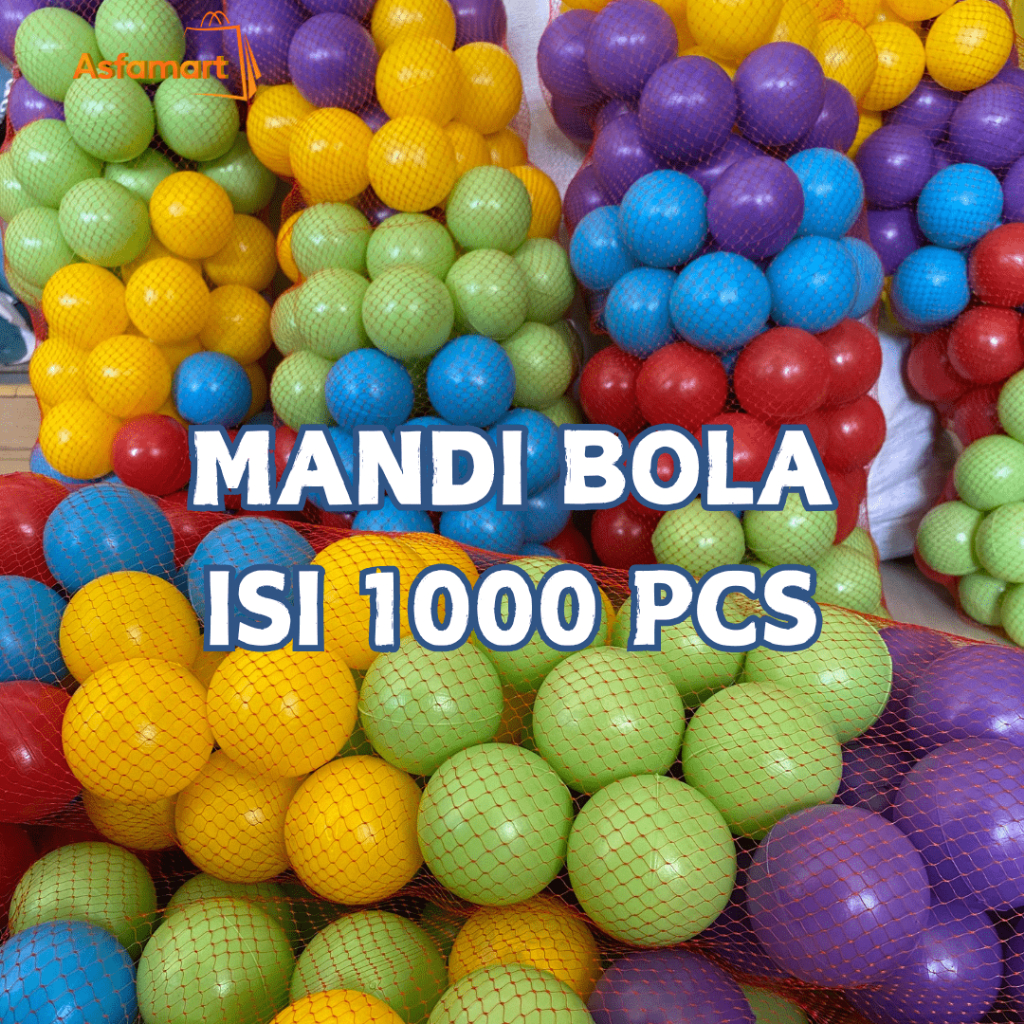 Jual Paket 1000 Pcs Mandi Bola - Mandi Bola Anak Warna Warni Plastik ...