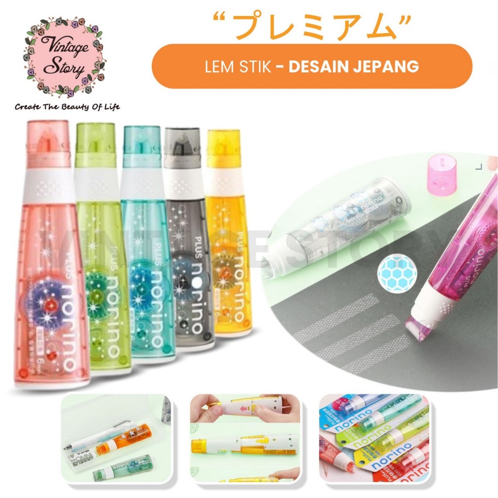 Jual Lem Tape Kertas Glue Tape Roll Desain Jepang Kemasan Unik Lucu ...