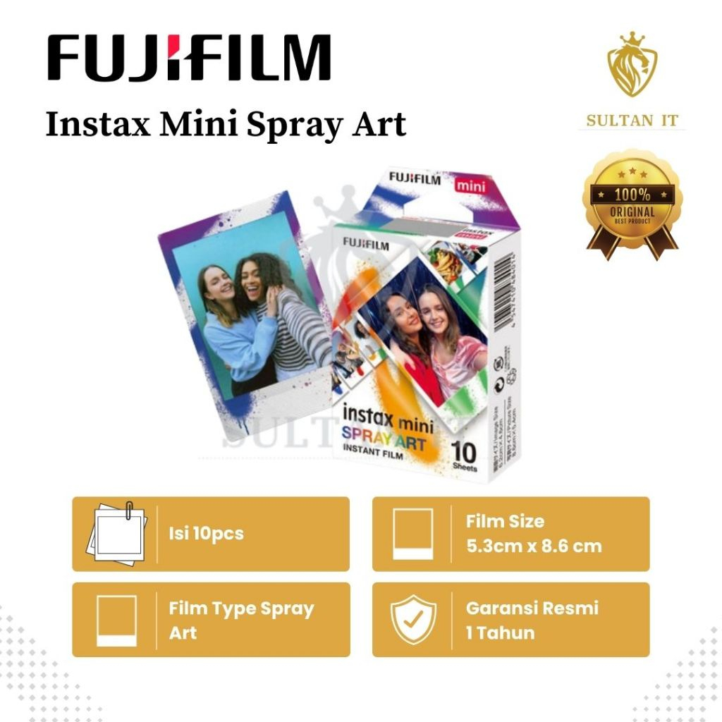 Jual Fujifilm Instax Paper Mini Spray Art 10 Sheet Original | Shopee Indonesia