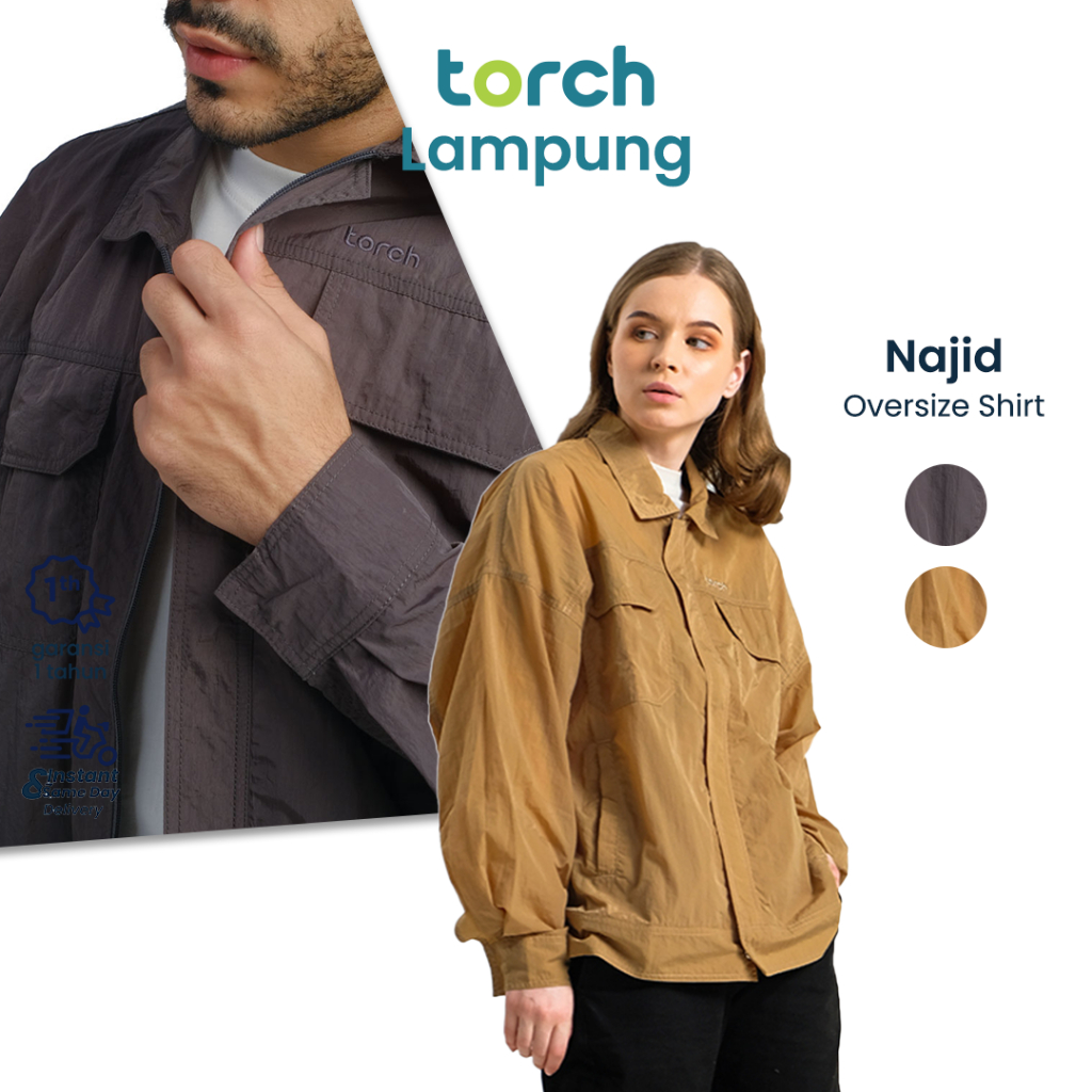 Jual TORCH Najid Kemeja Crinkle Taslan Unisex | Shopee Indonesia
