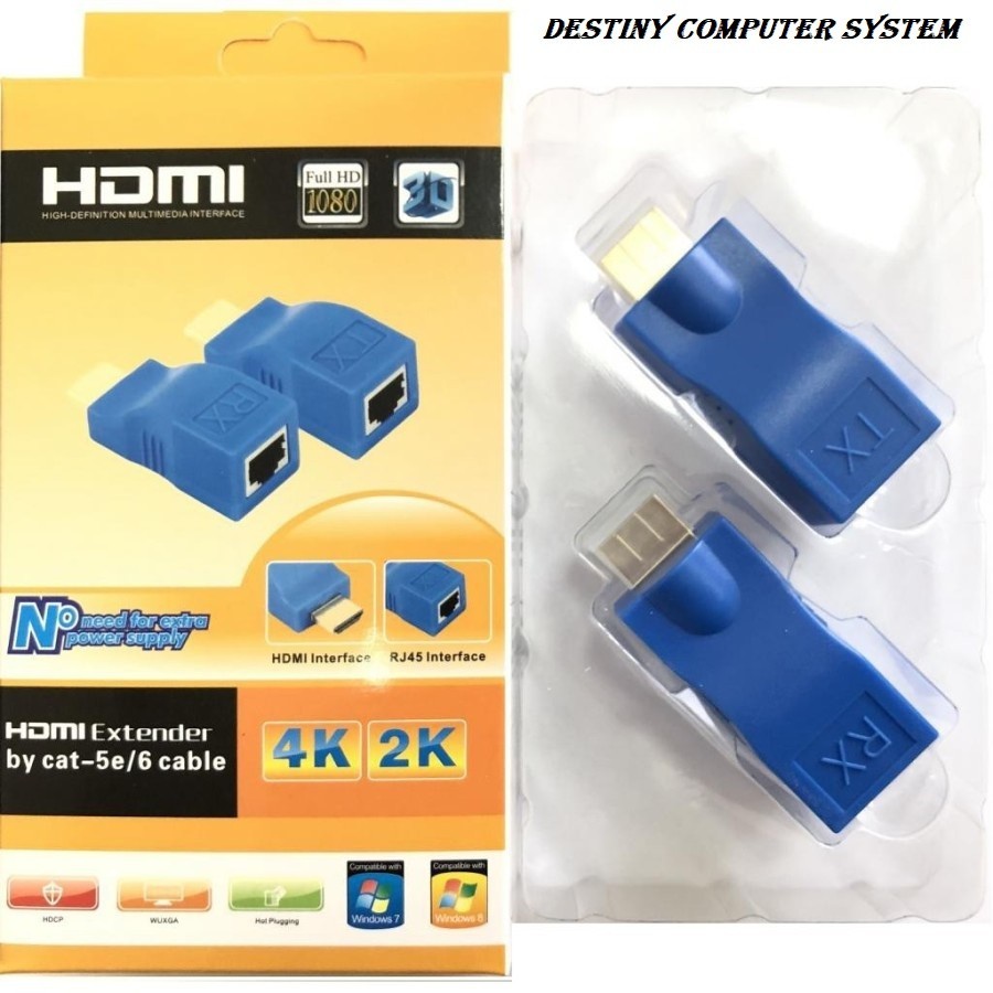 Jual HDMI Extender Via Kabel Lan RJ45 (Up to 30M) | Shopee Indonesia