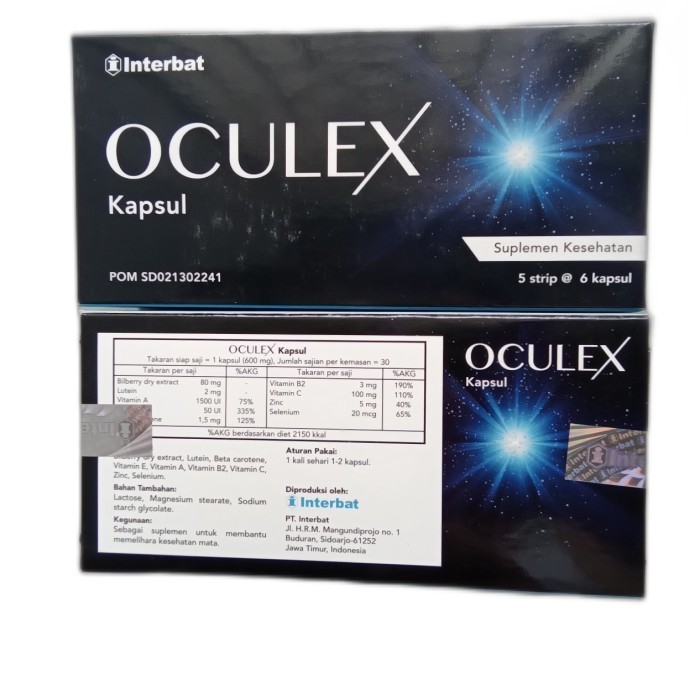 Jual Oculex Suplemen Mata 1 Box Isi 30 Kapsul Original Interbat ...