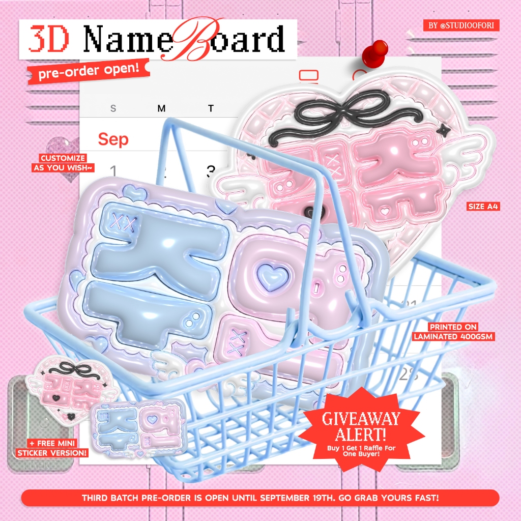 Jual [BOOKED] Third Batch 3D Name Board Commission by StudioOfOri ...