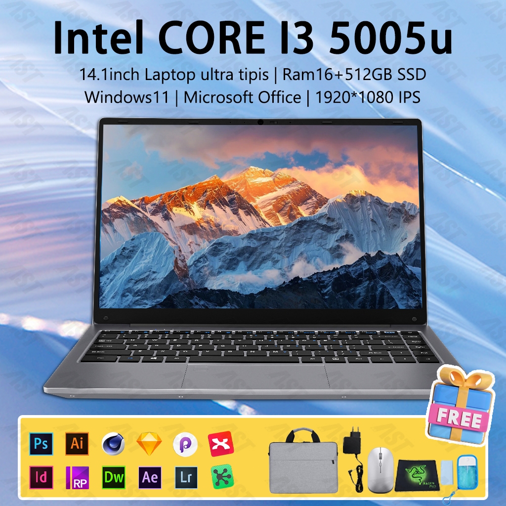 Jual [2024 Baru] AST laptop 14.1 inch Intel Core i3 Ram16+512GB SSD 100 ...