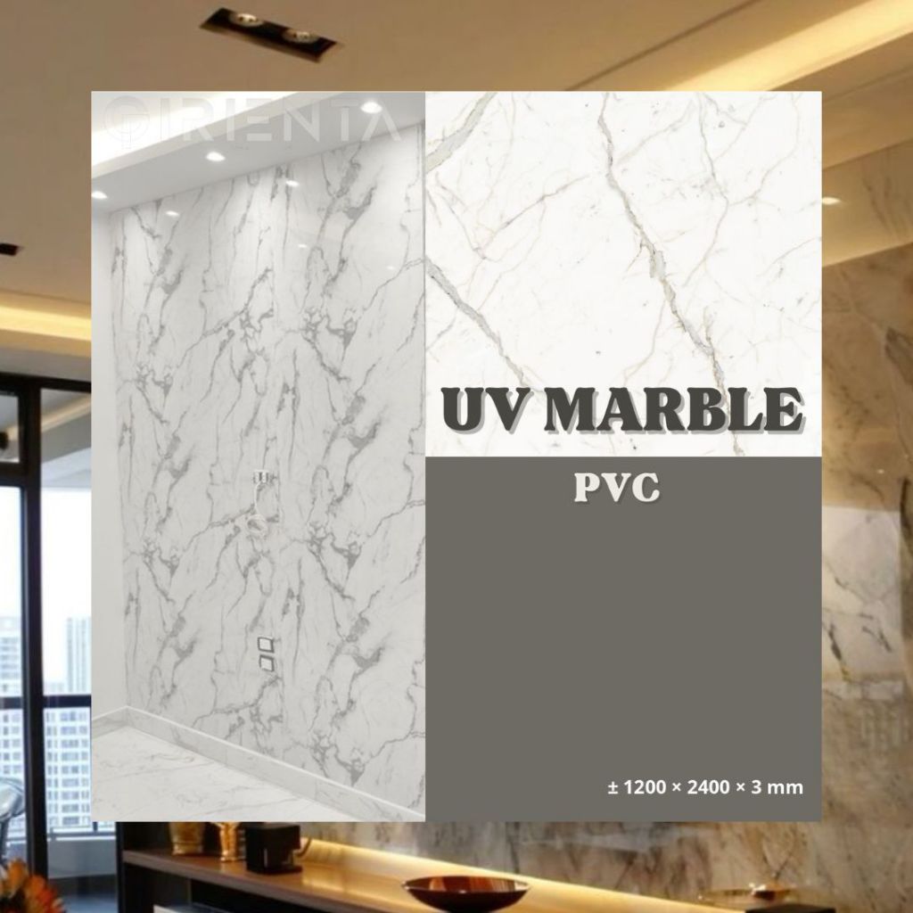 Jual PREMIUM UV BOARD PVC MARMER 3D / WALL MARBLE BOARD UPVC / Panel ...