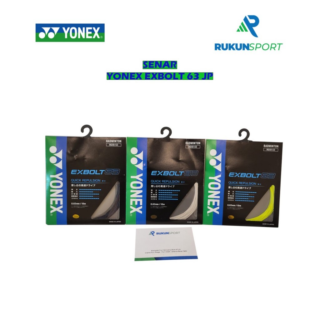 Jual Senar Raket Badminton YONEX EXBOLT 63 JP JAPAN | Shopee Indonesia