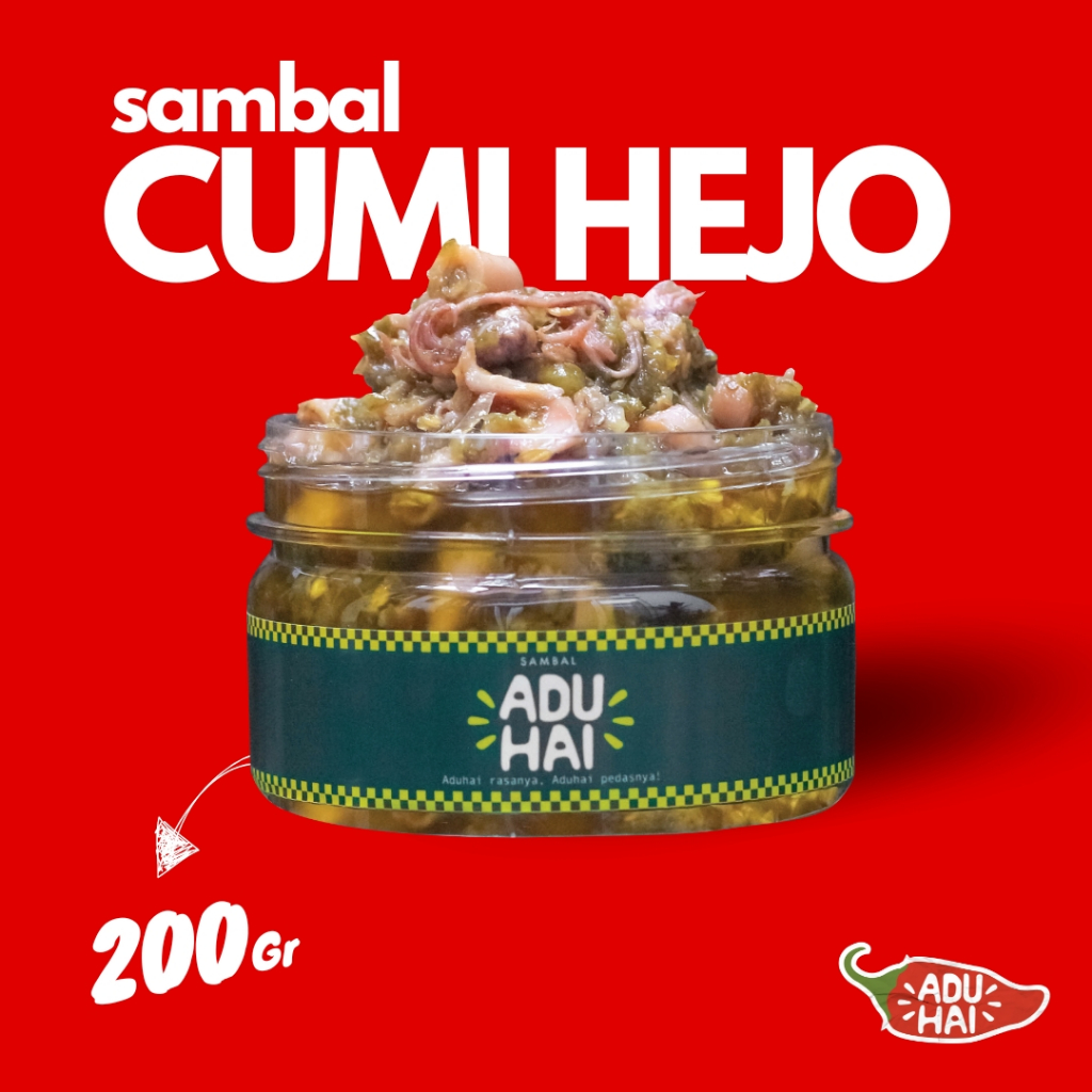 Jual SAMBAL ADUHAI - Sambal Cumi Ijo Pedas Sambel Asli Kemasan 200gr ...