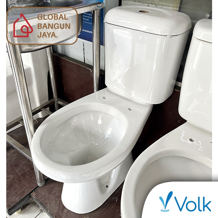 Jual SET KLOSET DUDUK VOLK MAGNOLIA 663 KOMPLIT AS 25 CM DUAL FLUSH ...