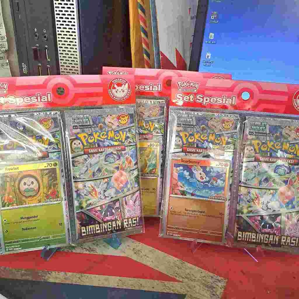 Jual Set spesial bimbingan rasi pokemon tcg indonesia rowlet togedemaru scorbunny original ...