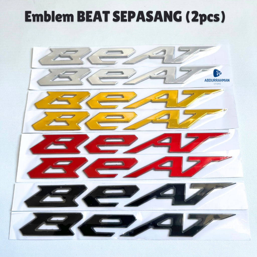 Jual Z4F! SEPASANG Emblem Stiker Sticker Logo Motor New Honda BEAT ...