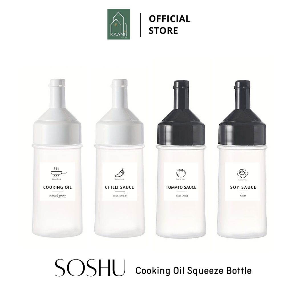 Jual [ kaamu living ] Soshu botol saus free stiker / saos tomat / kecap ...