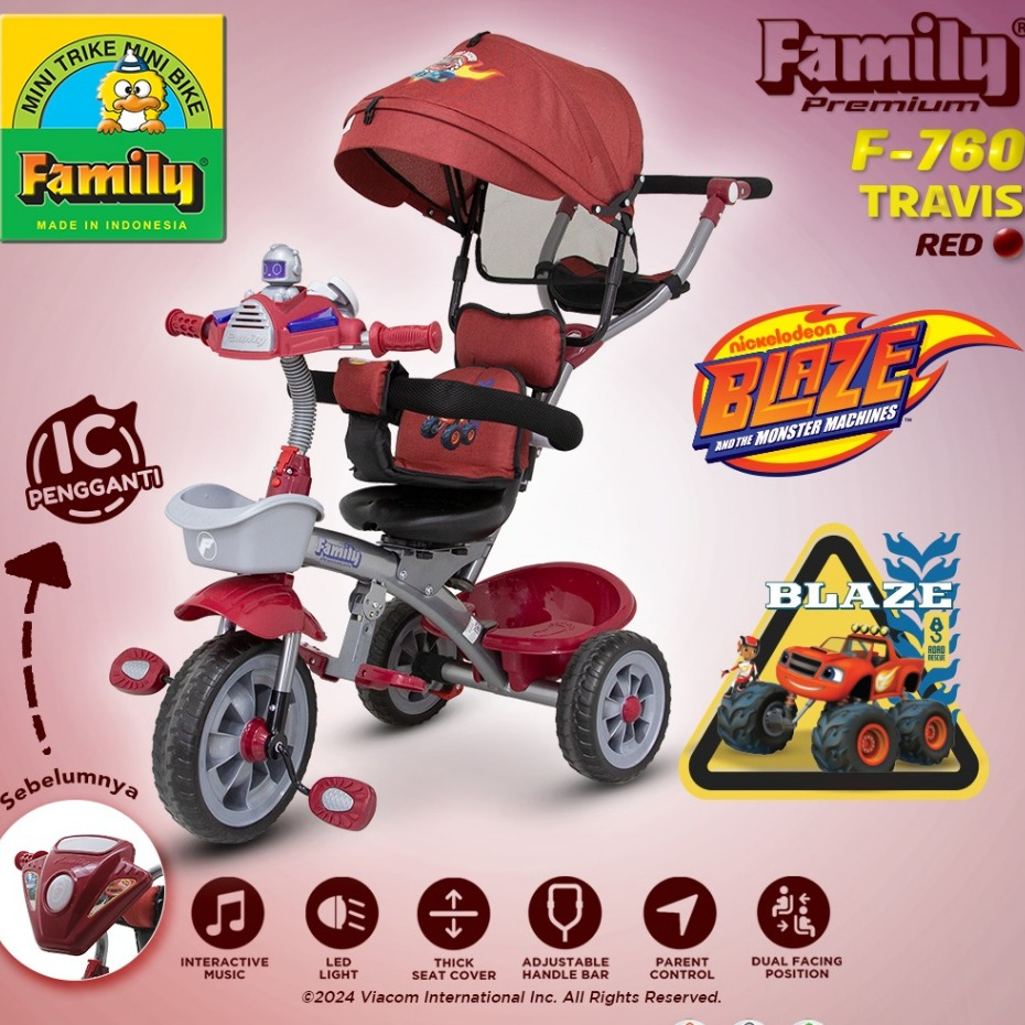 Jual Sepeda Anak Roda Tiga Family TRAVIS | Shopee Indonesia