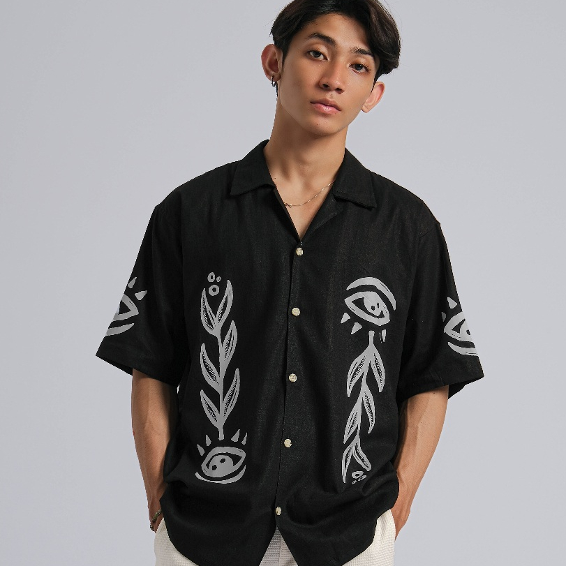 Jual Hamata Studios - Visionist Printed Shirt Black | Shopee Indonesia