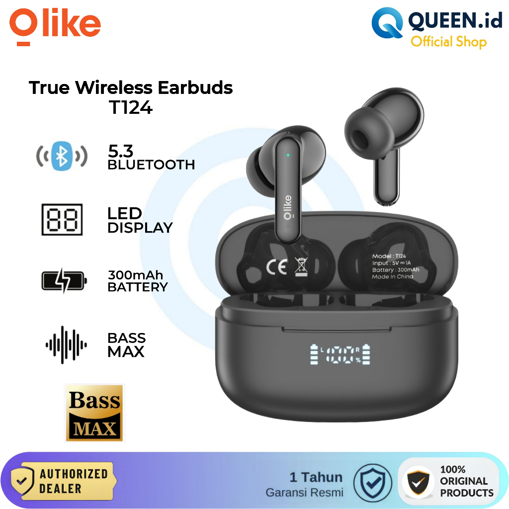 Jual Olike T124 TWS True Wireless Earbuds Headset Bluetooth 5.3 HiFi ...