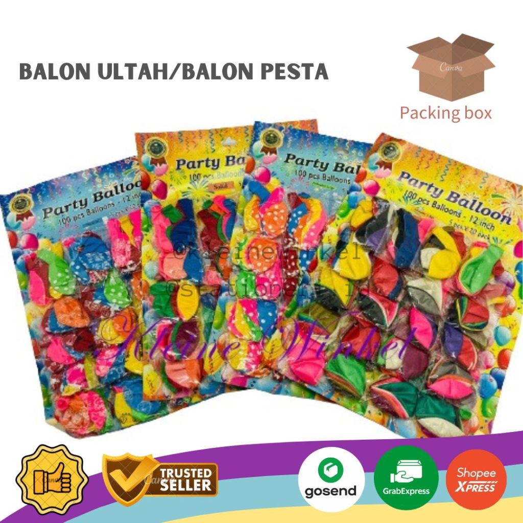 Jual ECER! Balon Ultah/ Balon Pesta Warna Warni- metalik/ Party Balloon ...