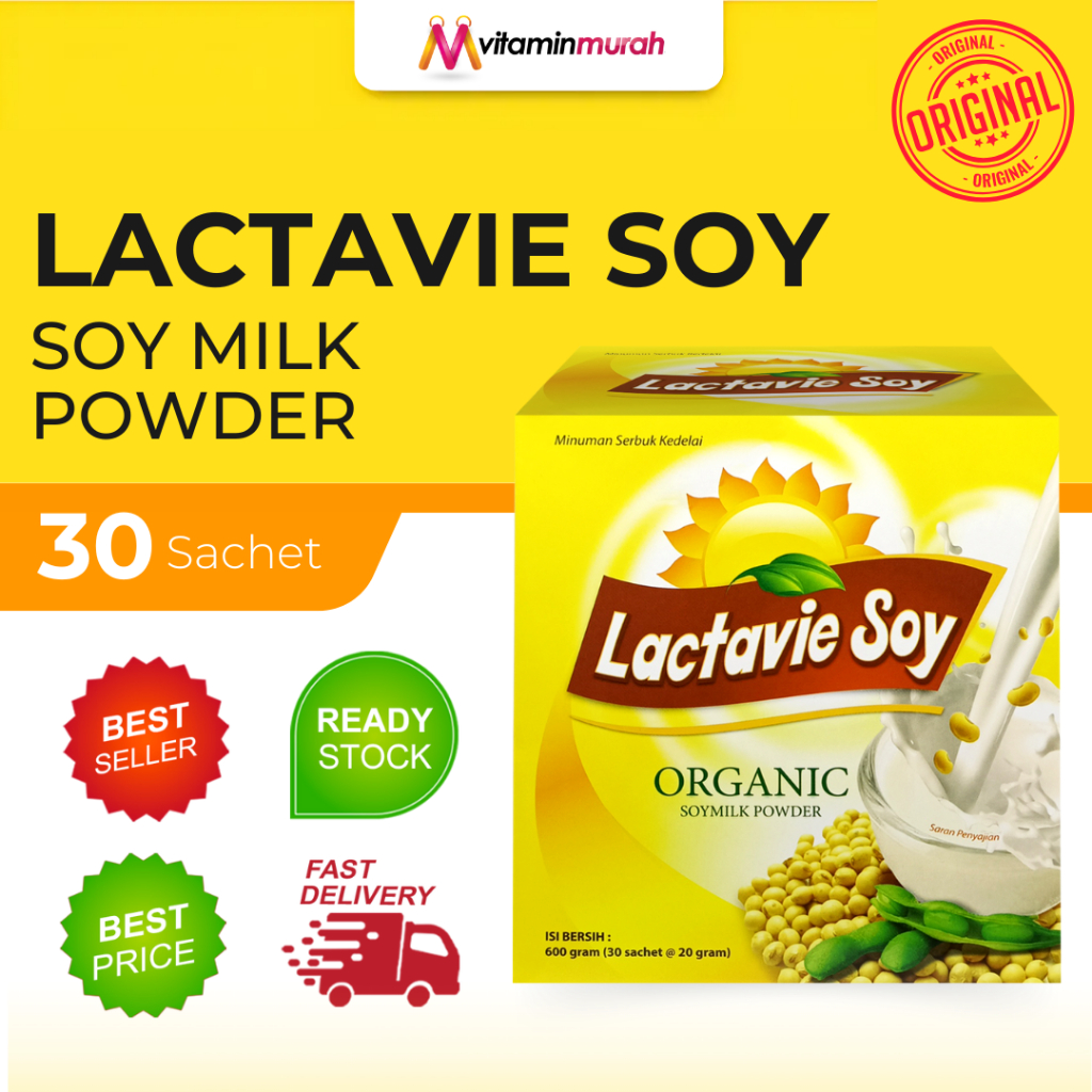 Jual LACTAVIE SOY ORGANIC SOYMILK POWDER ISI 30 SACHET MINUMAN SERBUK ...