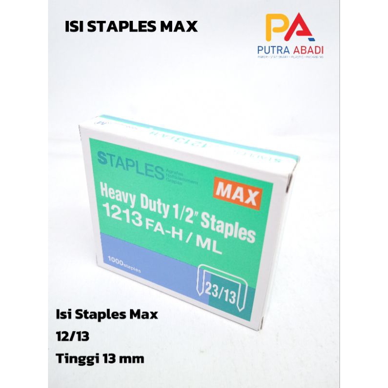 Jual Satu Pak Isi Staples Max 1213 (23/13) | Shopee Indonesia